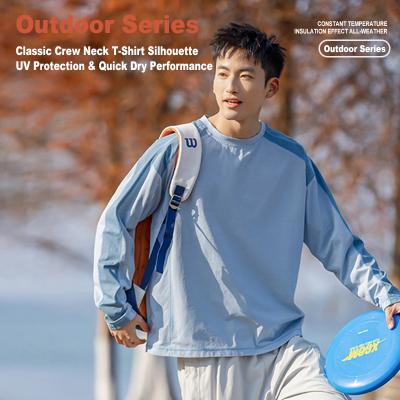China Crew Neck Long Sleeve Quick Dry Sun Protection Sports Sweatshirt For Couples for sale