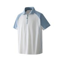 China Men's Raglan Sleeve Color Block Polo Shirt Fine Grid Quick Dry Antibacterial Polyester Outdoor Short Sleeve Custom OEM for sale