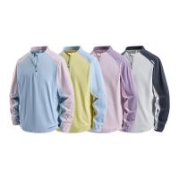 China Outdoor Quick Dry Hiking Long Sleeve T-Shirt, Antibacterial Sun Protection Half Zip Reflective Couple Tees for sale