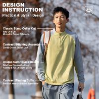 China Outdoor Quick Dry Hiking Long Sleeve T-Shirt, Antibacterial Sun Protection Half Zip Reflective Couple Tees for sale