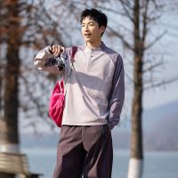 China Outdoor Quick Dry Hiking Long Sleeve T-Shirt, Antibacterial Sun Protection Half Zip Reflective Couple Tees for sale
