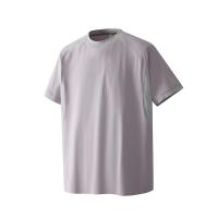 China Men's Raglan Sleeve Color Block T-shirt Fine Stripe Polyester Quick Dry Antibacterial Outdoor Short Sleeve Custom OEM for sale