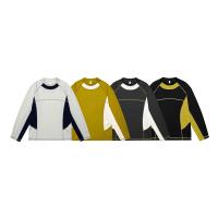 China Autumn Outdoor Contrast Color Splicing Sorona Tech Casual Top With Hassel Stitching Line for sale