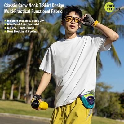 China Lightweight Quick Dry Antibacterial Couple Sports Crew Neck Short Sleeve T-Shirt For Summer for sale