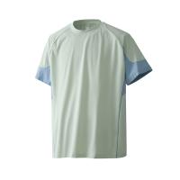 China Men's Color Block Quick Dry Antibacterial Crew Neck T-Shirt, Outdoor Breathable Sports Tee For Fishing Hiking Kayaking Custom OEM ODM for sale