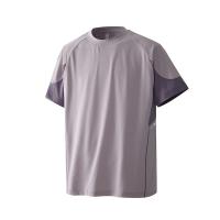 China Men's Color Block Quick Dry Antibacterial Crew Neck T-Shirt, Outdoor Breathable Sports Tee For Fishing Hiking Kayaking Custom OEM ODM for sale