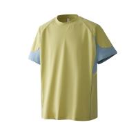 China Men's Color Block Quick Dry Antibacterial Crew Neck T-Shirt, Outdoor Breathable Sports Tee For Fishing Hiking Kayaking Custom OEM ODM for sale