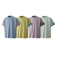 China Men's Color Block Quick Dry Antibacterial Crew Neck T-Shirt, Outdoor Breathable Sports Tee For Fishing Hiking Kayaking Custom OEM ODM for sale