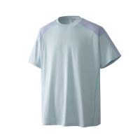 China Custom Men UV Protection Quick Dry Anti-Bacterial Color Block T-Shirt, 34%Cotton 34%Modal 32%Polyester Loose Outdoor Tee For Fishing Surfing for sale