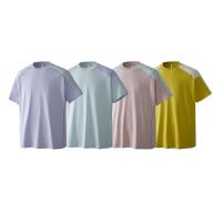 China Custom Men UV Protection Quick Dry Anti-Bacterial Color Block T-Shirt, 34%Cotton 34%Modal 32%Polyester Loose Outdoor Tee For Fishing Surfing for sale