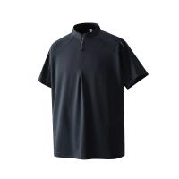 China Custom Men Half Zip Anti-Mite UV Protection Quick Dry Polo Shirt, Loose Outdoor Short Sleeve Top For Fishing Surfing Sports for sale