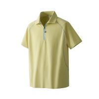 China Custom Men Half Zip Quick Dry Anti-Bacterial Polo Shirt, Loose Stand Collar Outdoor Short Sleeve Top For Fishing Surfing Sports for sale