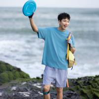China Breathable Antibacterial Crew Neck Sports T-Shirt, Loose Moisture Wicking Quick Dry Couple Short Sleeve Tee for sale