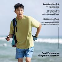 China Breathable Antibacterial Crew Neck Sports T-Shirt, Loose Moisture Wicking Quick Dry Couple Short Sleeve Tee for sale