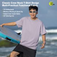 China Breathable Antibacterial Crew Neck Sports T-Shirt, Loose Moisture Wicking Quick Dry Couple Short Sleeve Tee for sale