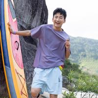 China Summer Moisture Wicking Quick Dry Breathable Lightweight Loose Fit Sports Couple Short Sleeve T-Shirt for sale