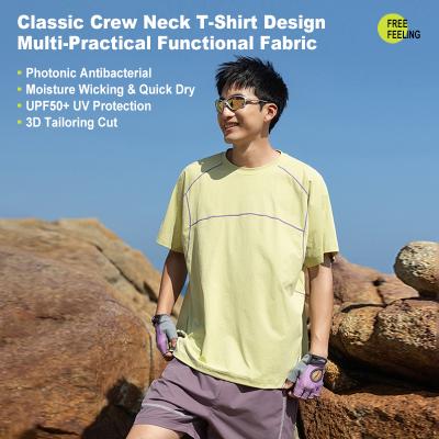 China Summer Moisture Wicking Quick Dry Breathable Lightweight Antibacterial Refreshing Comfort Sports Couple Short Sleeve T-Shirt for sale