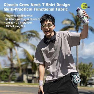 China Summer UPF50+ UV Protection Lightweight Breathable Sun Protection Quick Dry Couple Sports Short Sleeve T-Shirt for sale