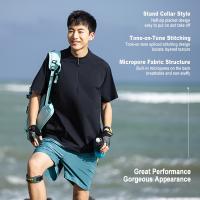 China Summer Outdoor Moisture Wicking Quick Dry Sun Protection Versatile Hiking Trekking Stand Collar Couple Short Sleeve T-Shirt for sale