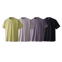 China Summer Outdoor Sun Protection Moisture Wicking Quick Dry Color Block Stitched Loose Fit Couple Sports Short Sleeve T-Shirt for sale