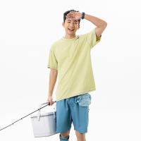 China Summer Outdoor Sun Protection Moisture Wicking Quick Dry Color Block Stitched Loose Fit Couple Sports Short Sleeve T-Shirt for sale