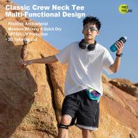China Summer Cool Breathable Moisture Wicking Quick Dry Antibacterial Solid Color Running Sports Couple Short Sleeve T-Shirt for sale