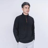 China Men's 1/4 Zip Fleece Long Sleeve Top, 100% Polyester Thermal Waffle Knit Pullover, Outdoor Warm Quarter Zip Stand Collar Performance Shirt for sale