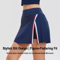 China Women Quick Dry Stretch Tennis Skort Slit Fake Two-Piece Anti-Exposure Outdoor Fitness Skirt for sale