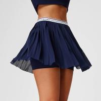China Women High Waist Double Layer Mesh Pleated Tennis Skorts Quick Dry Liner Sports Skirt for Yoga Running Fitness for sale