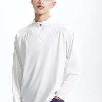 China Men Long Sleeve Half Zip Raglan Cycling Top, Ice Cool Quick Dry Nylon Spandex Sport Tee, Custom Logo & Private Label OEM for sale