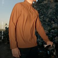 China Men Long Sleeve Half Zip Raglan Cycling Top, Ice Cool Quick Dry Nylon Spandex Sport Tee, Custom Logo & Private Label OEM for sale