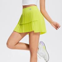 China Summer Quick Dry Anti-Chafing Sports Skorts For Women, Breathable Hip Cover 2 In 1 Yoga Running Tennis Skirt Shorts for sale