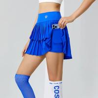 China Summer Quick Dry Anti-Chafing Sports Skorts For Women, Breathable Hip Cover 2 In 1 Yoga Running Tennis Skirt Shorts for sale