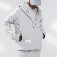 China Men Hooded Soft Shell Hiking Jacket, Windproof Water Repellent Fleece Lined Outdoor Coat, OEM Custom Logo & Private Label for sale