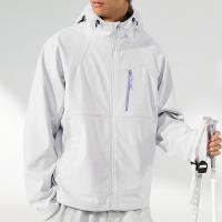China Men Hooded Soft Shell Hiking Jacket, Windproof Water Repellent Fleece Lined Outdoor Coat, OEM Custom Logo & Private Label for sale
