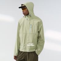 China Men Hooded Soft Shell Hiking Jacket, Windproof Water Repellent Fleece Lined Outdoor Coat, OEM Custom Logo & Private Label for sale