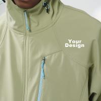 China Men Hooded Soft Shell Hiking Jacket, Windproof Water Repellent Fleece Lined Outdoor Coat, OEM Custom Logo & Private Label for sale