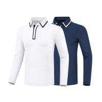 China Men's Long Sleeve Golf Polo Shirts Winter Collared Simple Golf Casual Tops For Men for sale