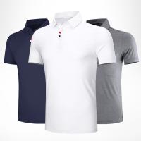 China Men's Summer Golf Short Sleeve T-Shirt, Breathable Quick Dry Functional Fabric Golf Apparel for sale
