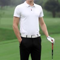 China Men's Summer Golf Short Sleeve T-Shirt, Breathable Quick Dry Functional Fabric Golf Apparel for sale