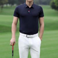 China Men's Summer Golf Short Sleeve T-Shirt, Breathable Quick Dry Functional Fabric Golf Apparel for sale