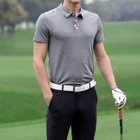 China Men's Summer Golf Short Sleeve T-Shirt, Breathable Quick Dry Functional Fabric Golf Apparel for sale