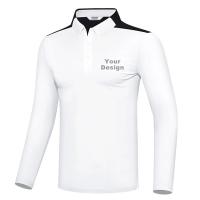 China Men's High Stretch Polyester Spandex Golf Long Sleeve Top OEM Custom Sport Apparel for sale