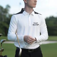 China Men's High Stretch Polyester Spandex Golf Long Sleeve Top OEM Custom Sport Apparel for sale