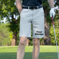China Men's Breathable Stretch Golf Shorts for Spring Summer, Comfort Waistband Sport Bottoms Custom OEM Apparel for sale