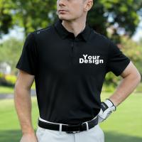 China Custom Logo Men's Golf Short Sleeve Polo Shirt YF778 Breathable Stretch Sport Golf T-Shirt for sale
