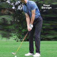 China Men's Quick Dry Golf T-Shirt Custom Logo 92% Polyester 8% Spandex Short Sleeve Athletic Golf Top for Outdoor Sports for sale
