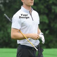 China Men's Quick Dry Golf T-Shirt Custom Logo 92% Polyester 8% Spandex Short Sleeve Athletic Golf Top for Outdoor Sports for sale