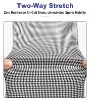 China Custom OEM Ladies Houndstooth Print Golf Long Pants Autumn Winter Sports Trousers for sale