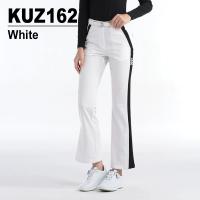 China Custom OEM Women Slim Flare Golf Pants Split Hem Sport Pants Invisible Zipper Pockets for sale